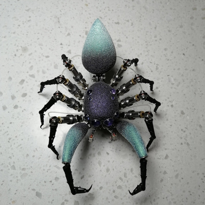 Mechanical Mutant 3D Jumping Spider Sculpture Handmade Sculpture Table ...