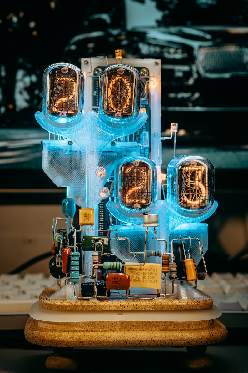Nixie Tube Clock Features 3D Vertical Layout Neat Visible - Etsy
