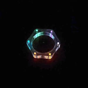 Sapphire Hexagon Glow Ring, 6 Glow Vials, Eternal Glow, Pristine Beauty ...