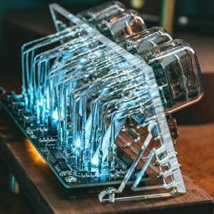 Nixie Tube Clock Cyberpunk Table Lamp Table Clock Neat Beautiful ...