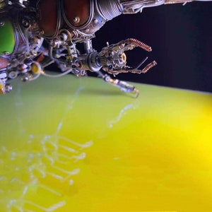 Mechanical Dragonfly Mutant, Sci-fi Fantasy Figurine, 3D Robot Creature ...