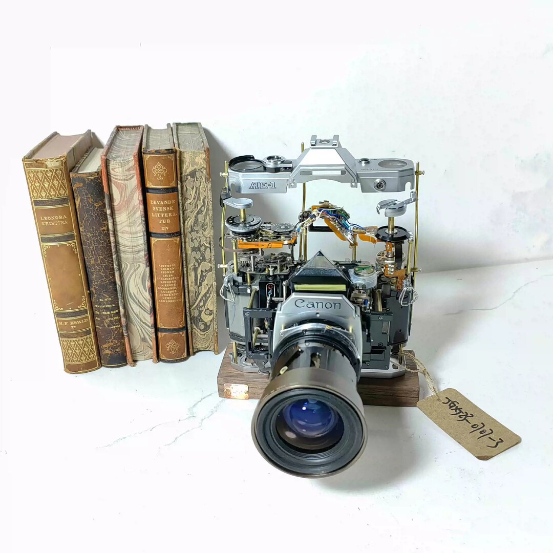Disassembled Mechanical Camera Deconstructed 3D Art Decorative ...