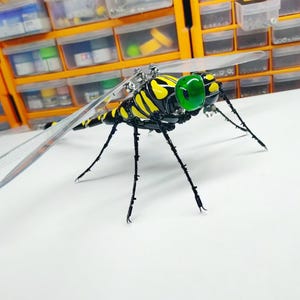 Mechanical Dragonfly Mutant, Sci-fi Fantasy Figurine, 3D Robot Creature ...