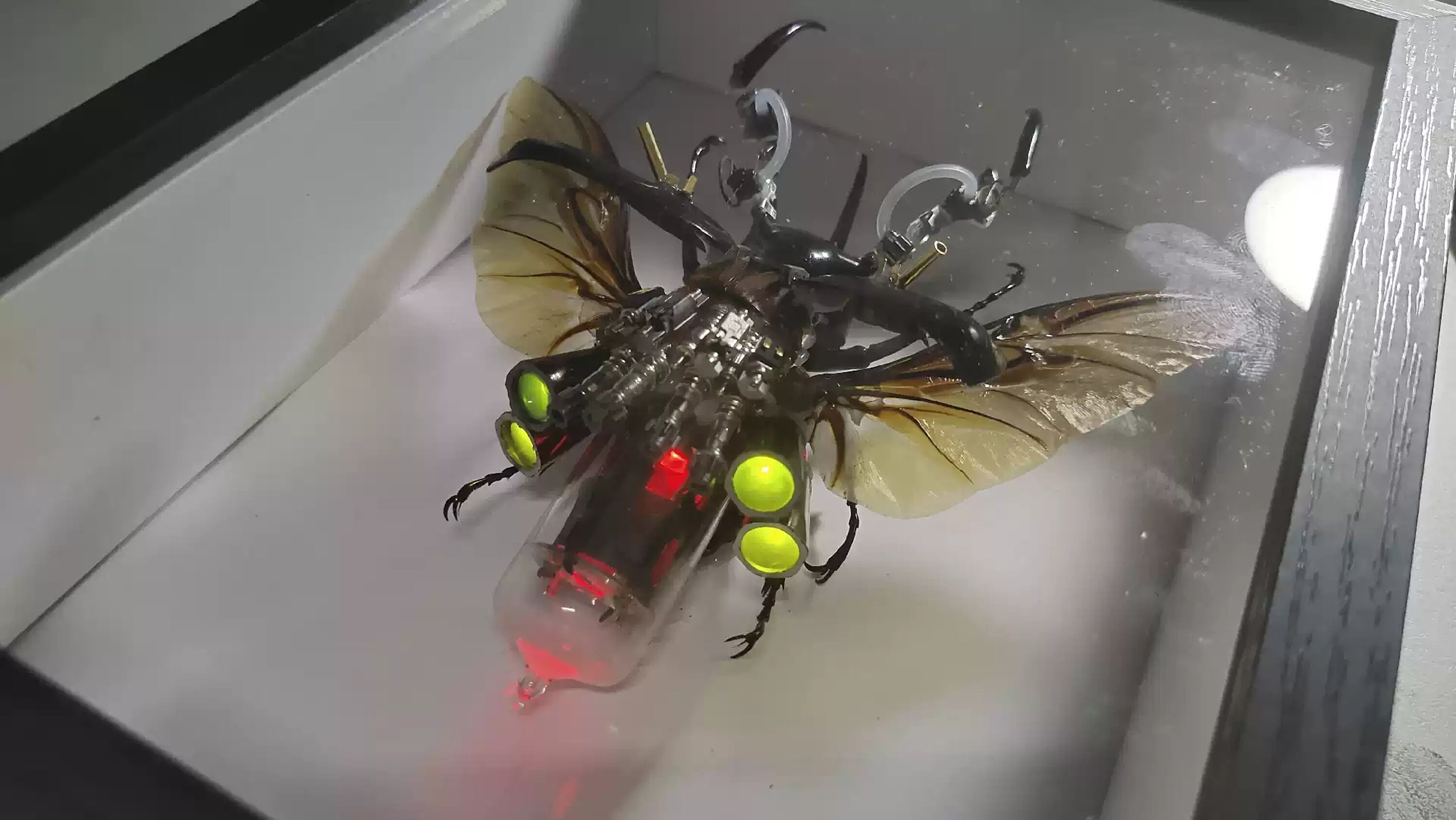 Cyberpunk Beetle Propelled by 4 Hall Thrusters Cyborg Mechanical Insect ...