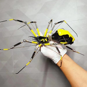 Mechanical Mutant 3D Spider Sculpture, Handmade Crafts Sculpture Table ...
