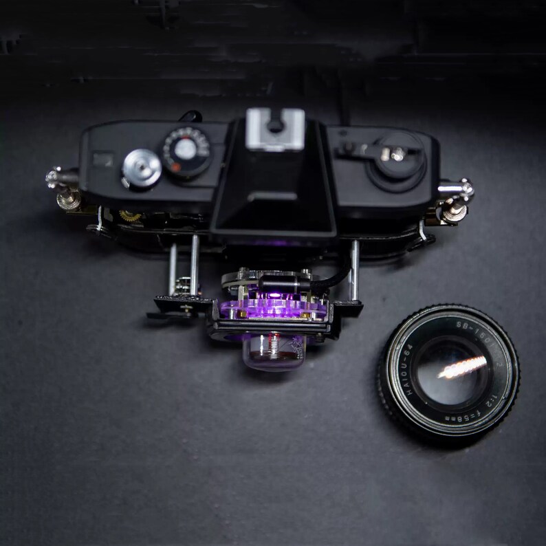 Cyberpunk Nixie Tube Clock Integrated in A Disassembled Mechanical ...