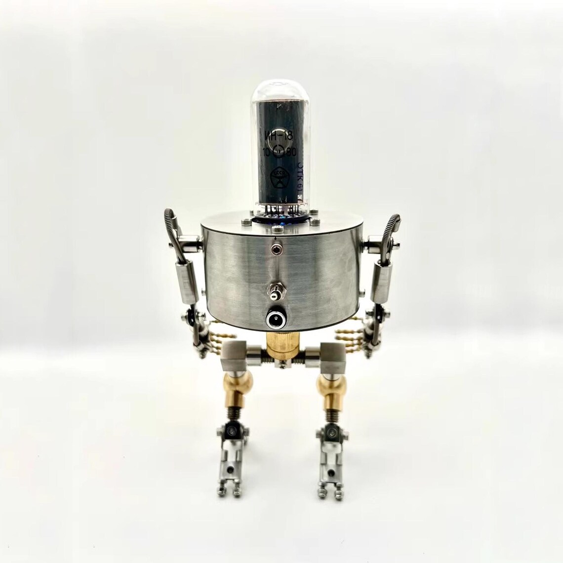 Nixie Tube Robot Clock, Table Desk Lamp, Battery Built Inside, SS Metal ...