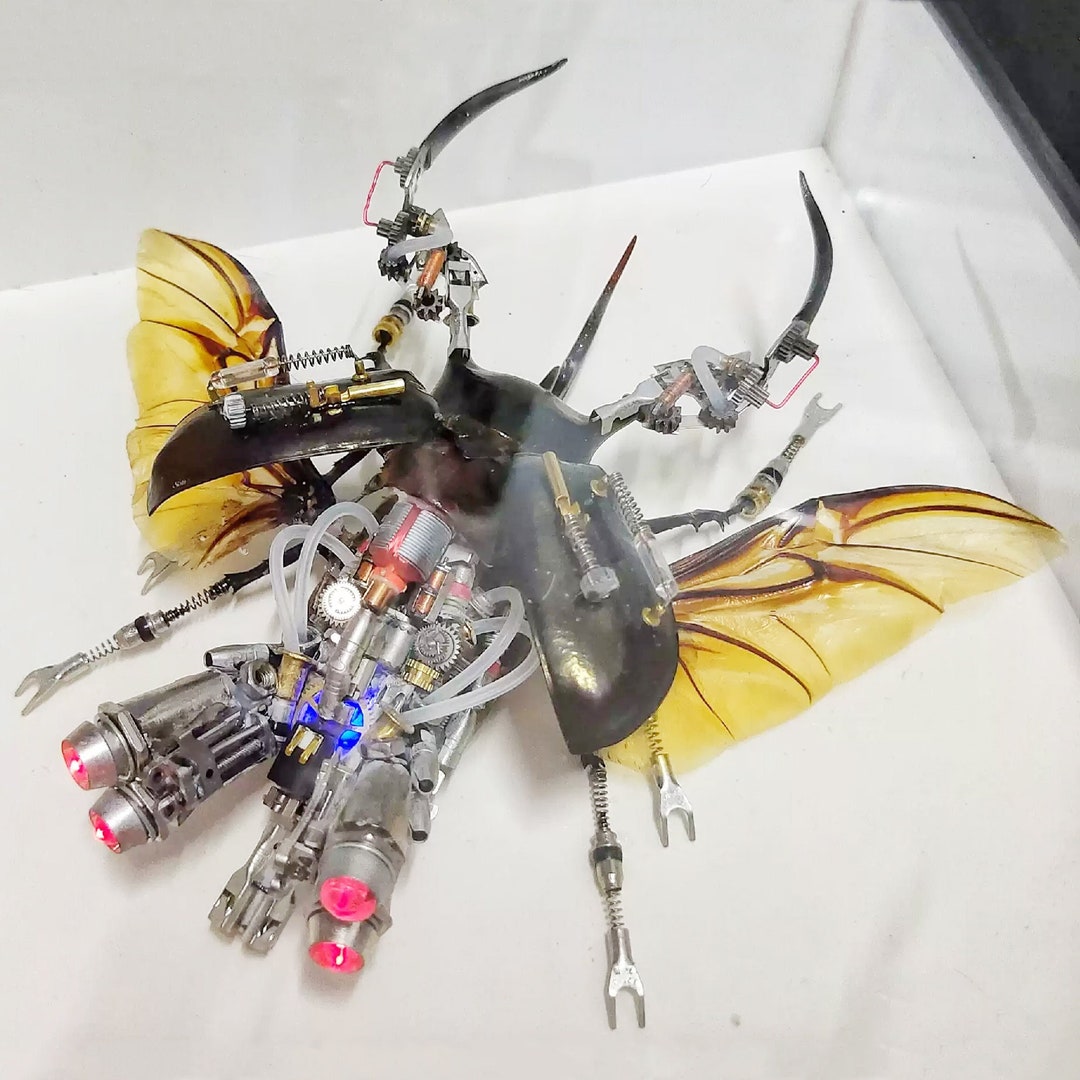 Cyberpunk Beetle Propelled by 4 Rocket Engines Cyborg Mechanical Insect ...