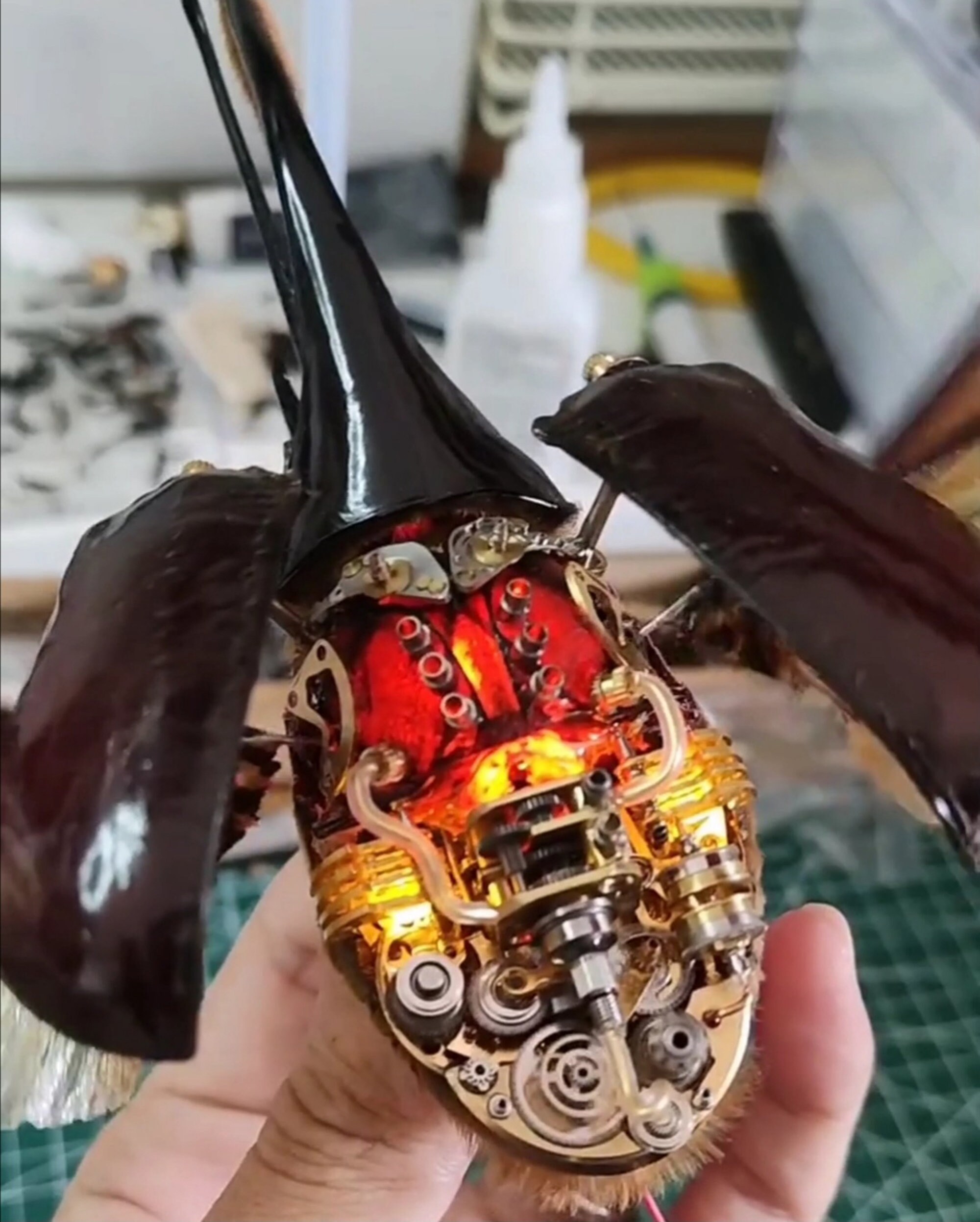 Steampunk Beetle Insect Machine With Bloody Breathing Lungs | Etsy