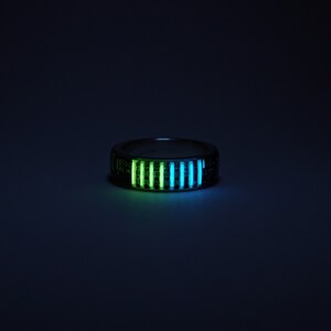 Cyberpunk Glow Vial Ring: Black Silver Band, Futuristic Jewelry ...