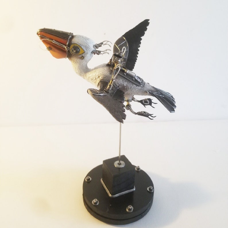 Pelican Mechanical Mutant 3D Robot Creature Animals Art - Etsy