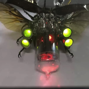 Cyberpunk Beetle Propelled by 4 Hall Thrusters Cyborg Mechanical Insect ...