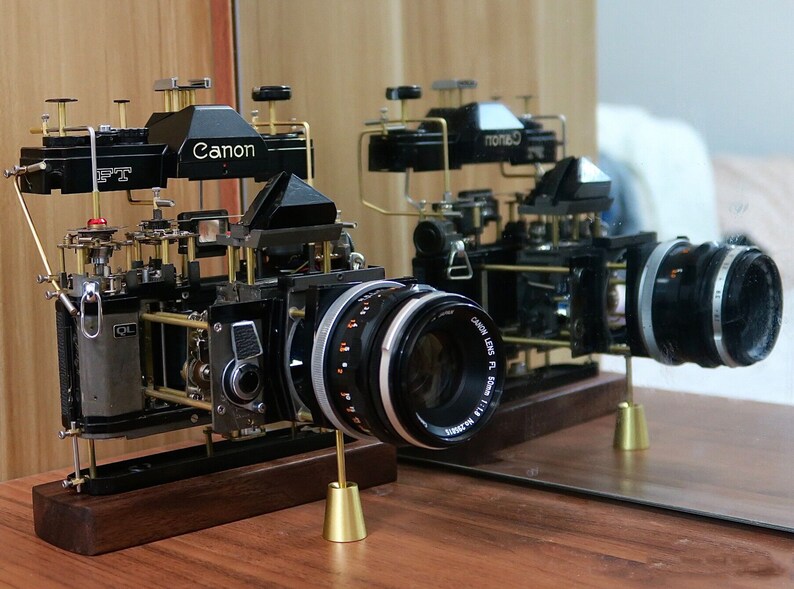 Disassembled 3D Mechanical Camera Deconstructed Art Decorative ...
