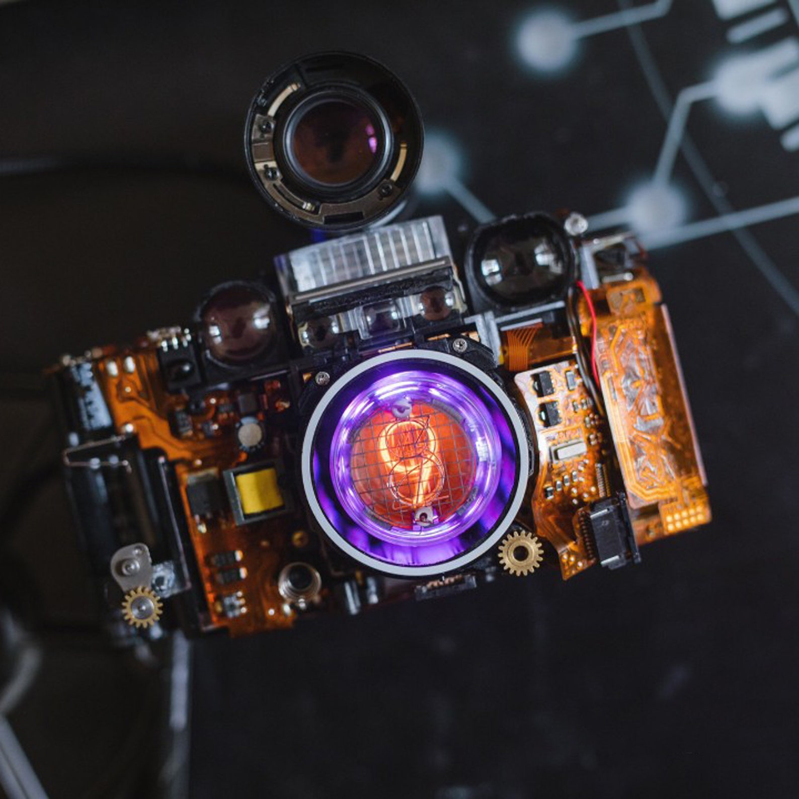 Cyberpunk Industrial Table Nixie Ambient Sci-fi Lamp Mood Lighting ...