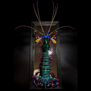 Mechanical Mutant 3D Mantis Shrimp Sculpture, Handmade Crafts Sculpture ...