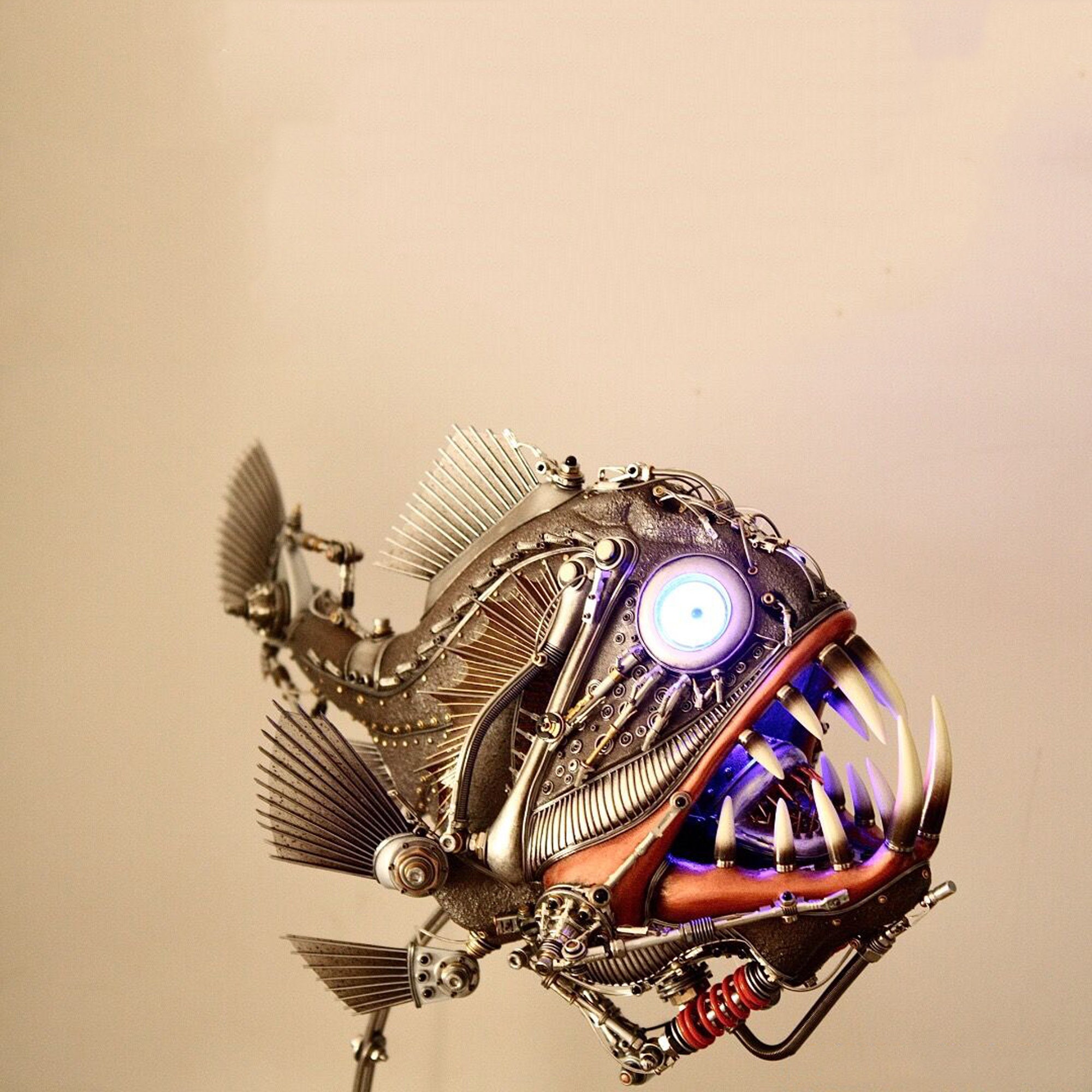 Fangtooth Mechanical Mutant 3D Robot Creature Animals Handmade - Etsy
