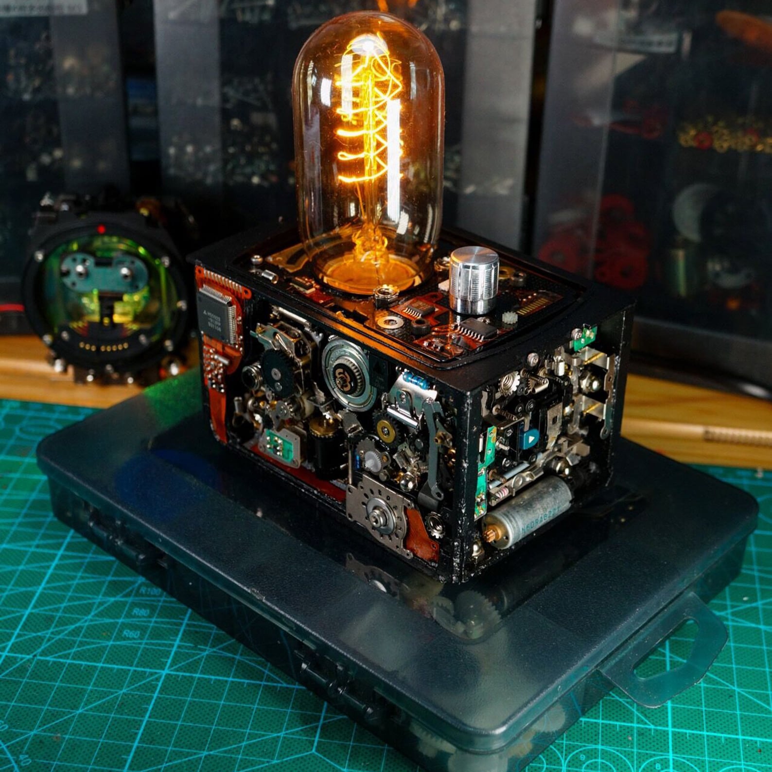 Industrial Table Lamp Featured With A Canon Camera Base in - Etsy