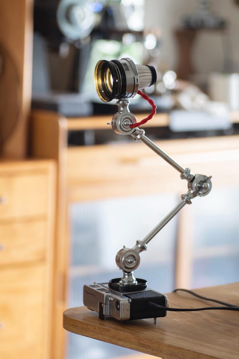 Handmade Camera Desk Lamp, Unique Shade Transformed From A Lens With A ...