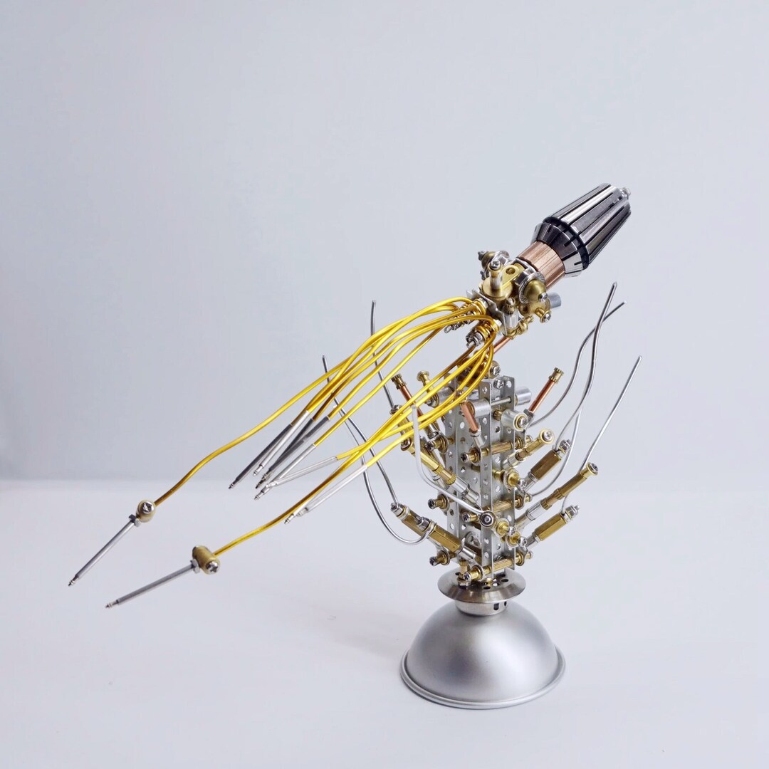 Biochemical Mechanical Octopus & Coral Sculpture, Handmade Metal ...