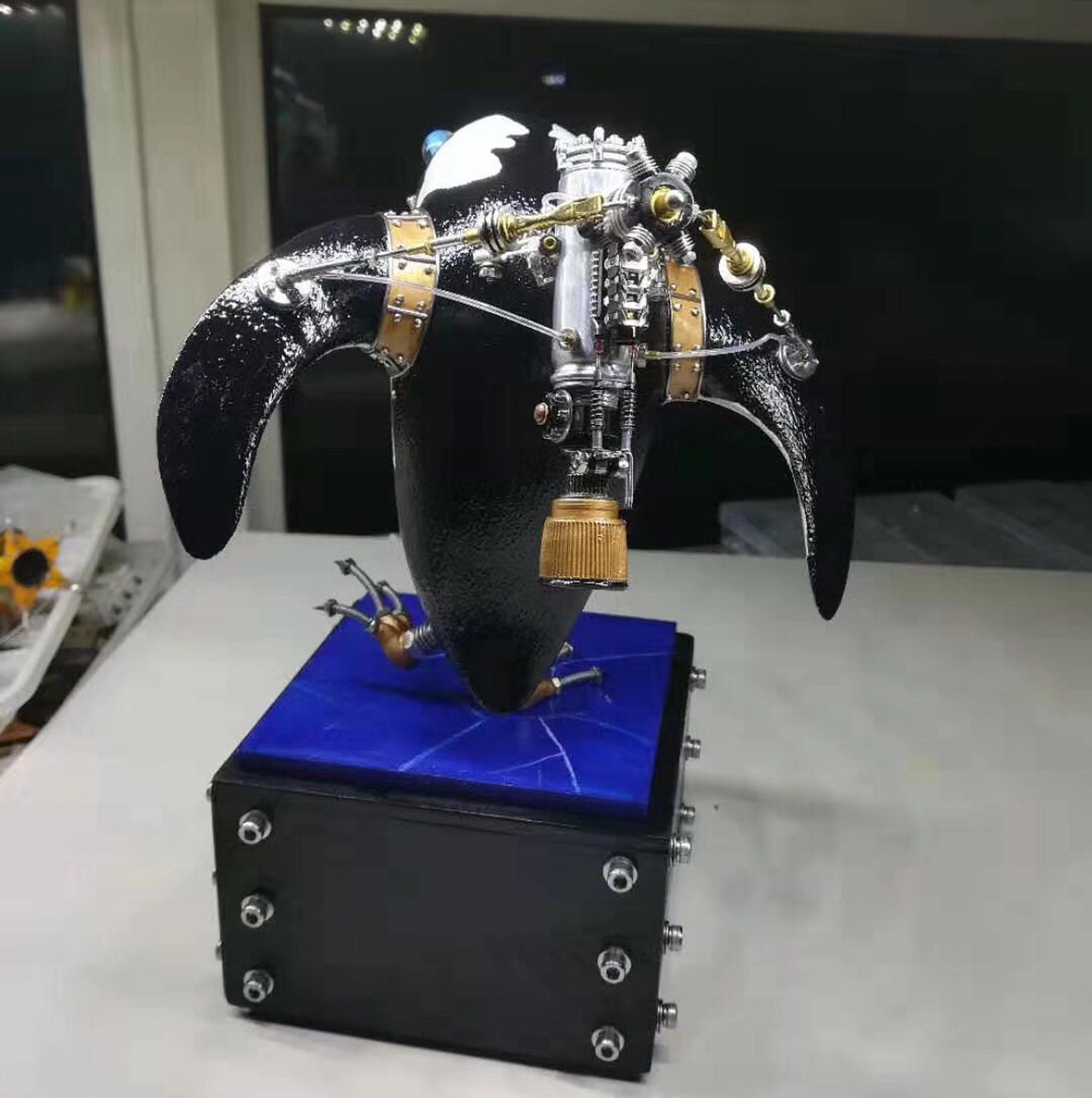 Steampunk Mechanical Mutant 3D Penguin Sculpture Handmade - Etsy