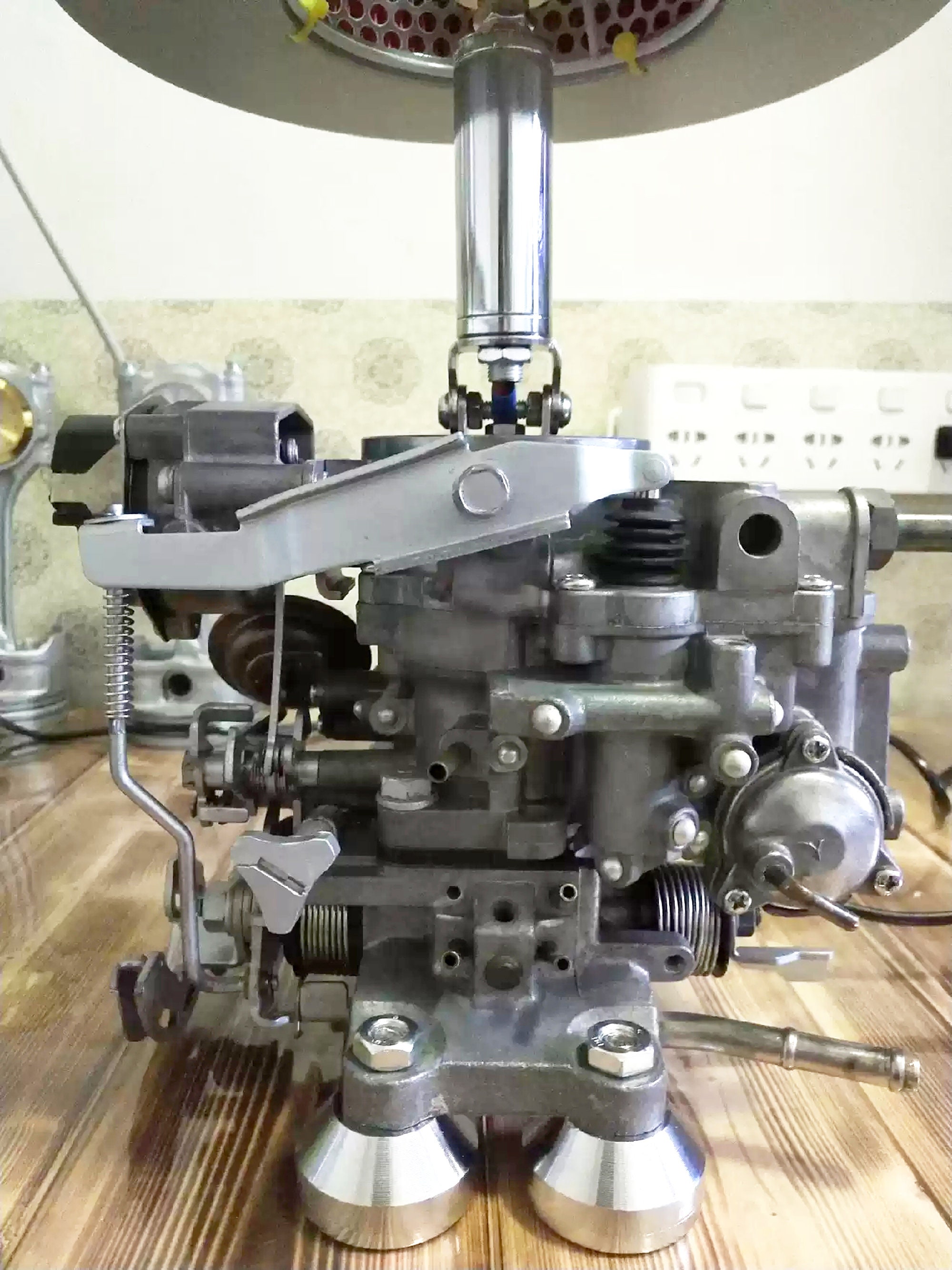 Handmade Industrial Table Desk Lamp Featured With A Carburetor Touch ...