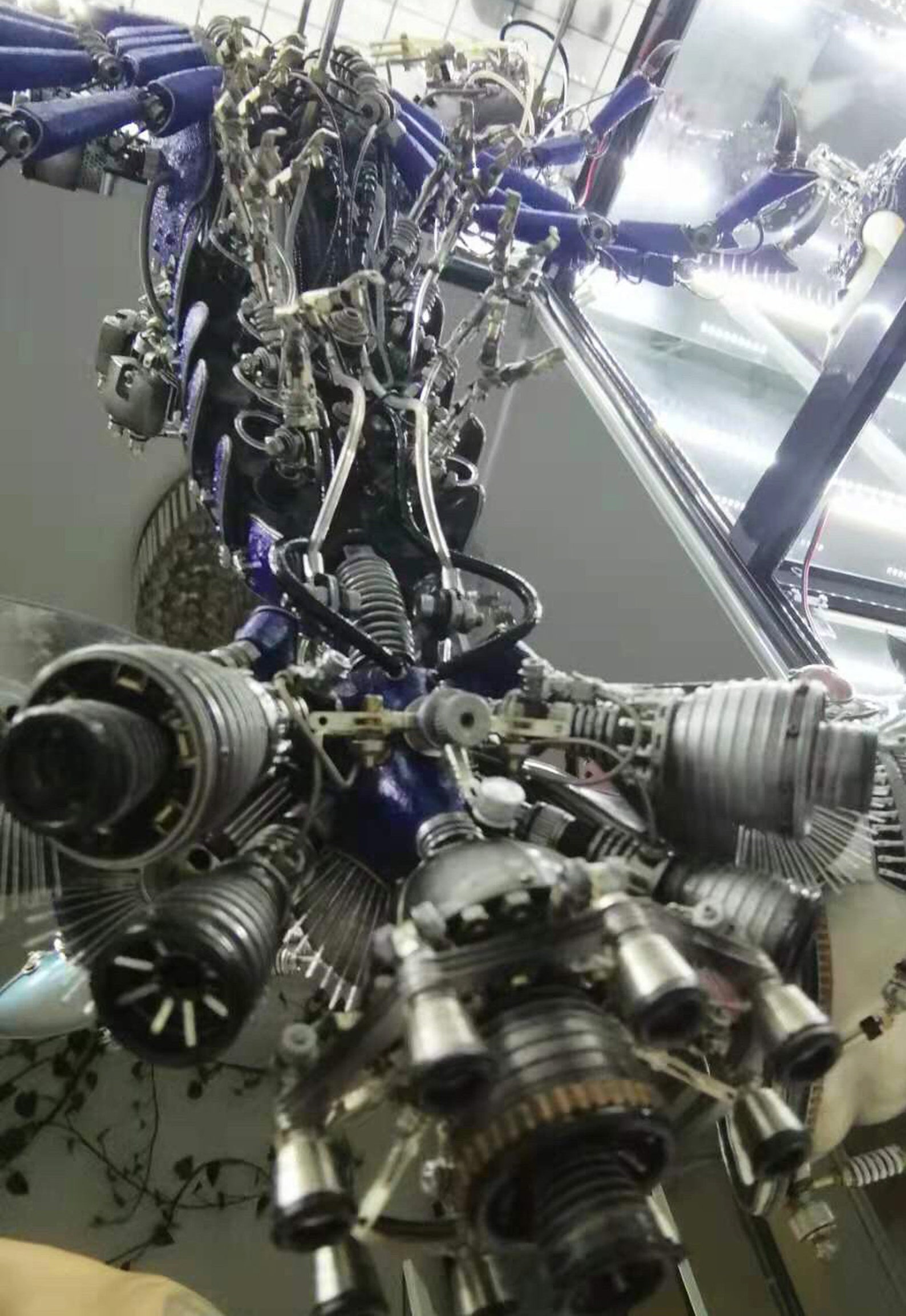 Steampunk Mechanical Mutant 3D Giant Blue Shrimp Sculpture Handmade ...