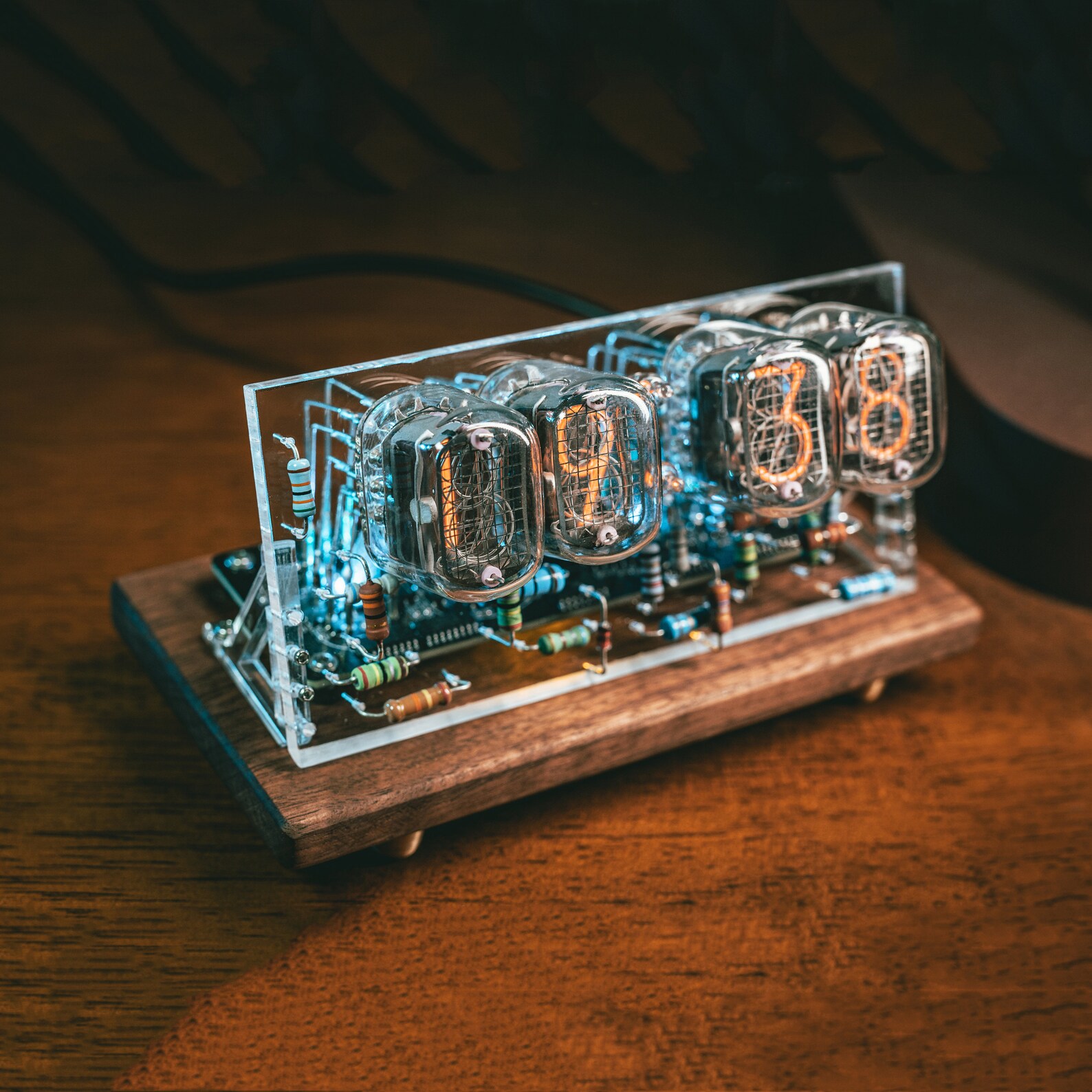 Nixie Tube Clock Cyberpunk Table Lamp Table Clock Neat Beautiful ...