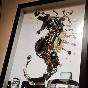Mechanical Camera Parts Framed Wall Art Decor, Electronic Mechanical ...