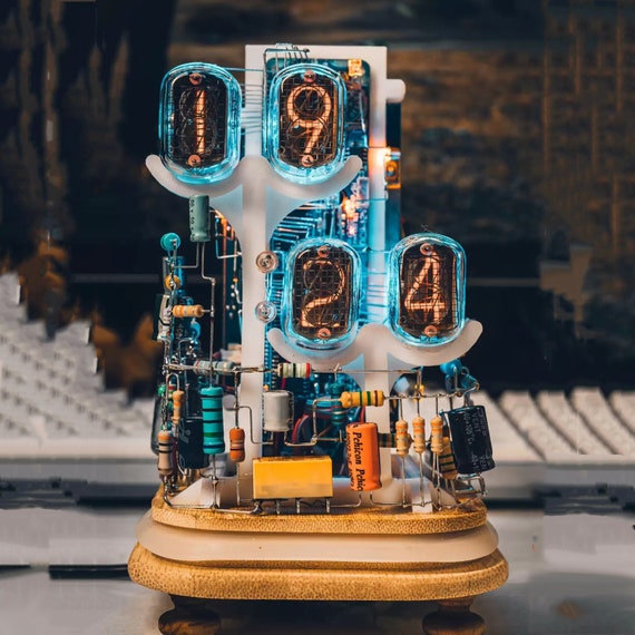 Nixie Tube Clock Cyberpunk Steampunk Table Lamp Neat Beautiful - Etsy ...