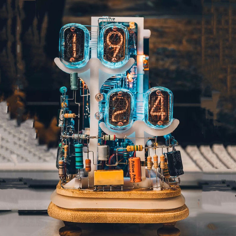 Nixie Tube Clock Cyberpunk Steampunk Table Lamp Neat Beautiful - Etsy ...