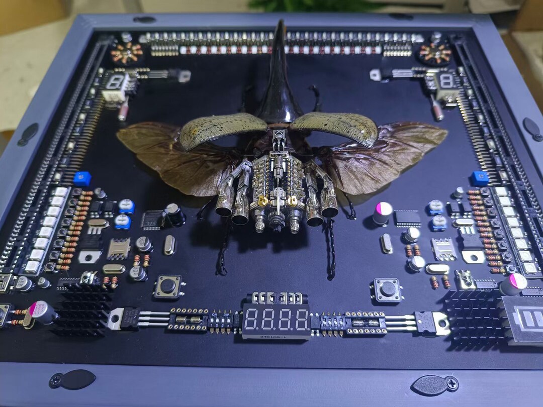 Steampunk Beetle Powered by A V20 Engine Cyborg Mechanical Insects Kinetic Sculpture Art Unique ...