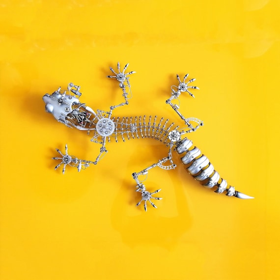 Mechanical Skeleton of Leopard Gecko Lizard Mutant 3D - Etsy