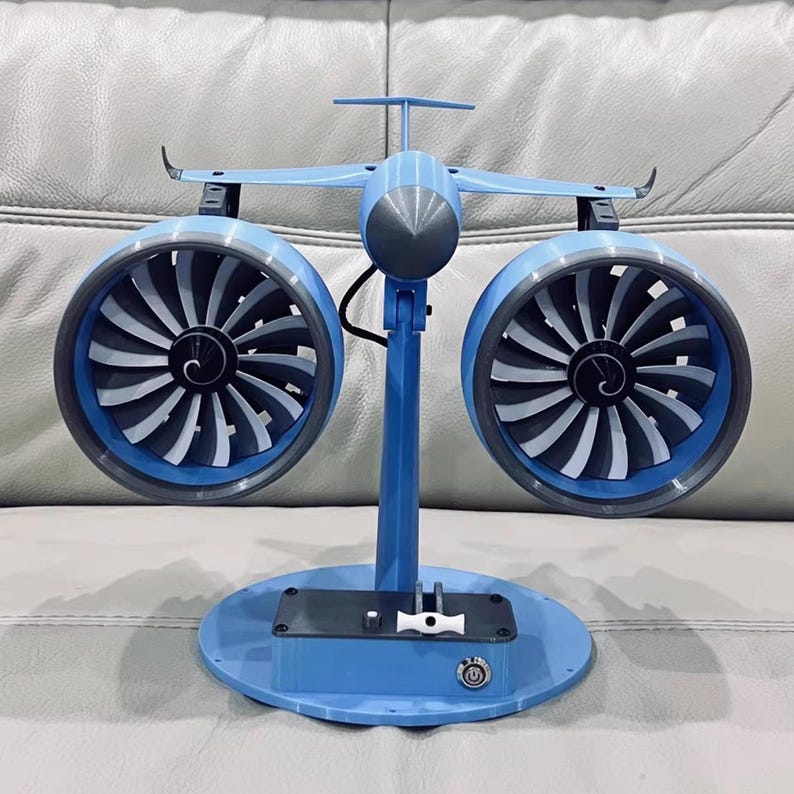 Unique Turbine Engine Desk Fan With Stepless Speed Control, Aviation ...