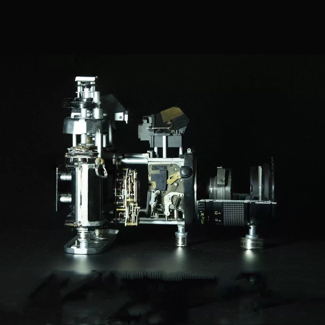Disassembled 3D Mechanical Camera Deconstructed Art Decorative ...