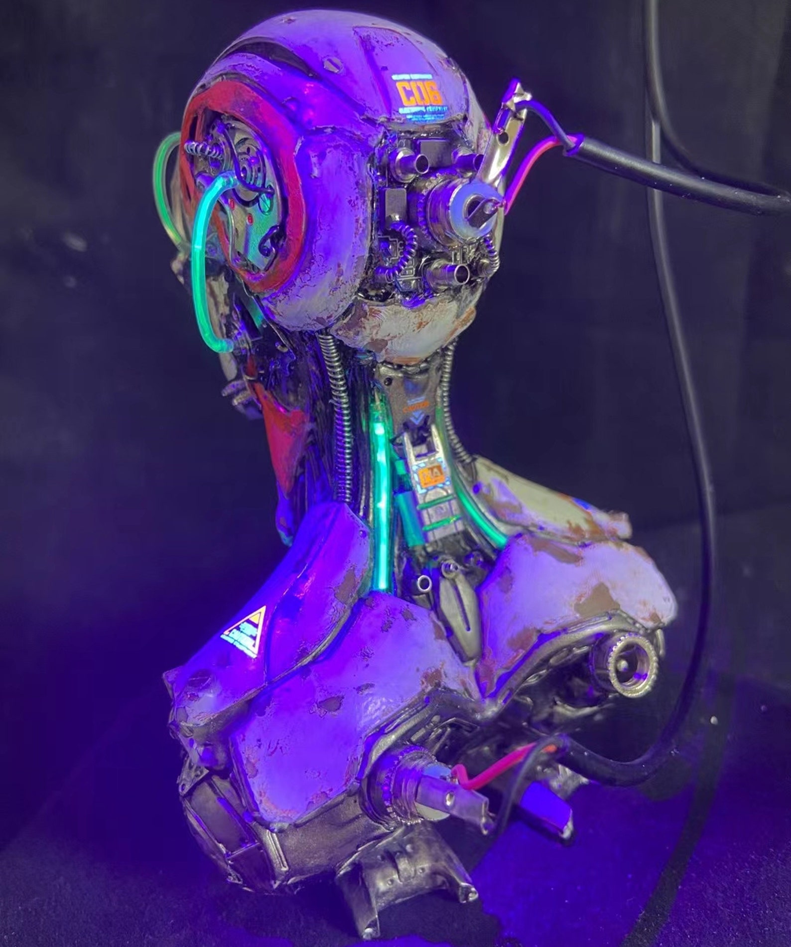 Cyberpunk Skeleton Warrior 3D Printed Mechanical Mutant of - Etsy