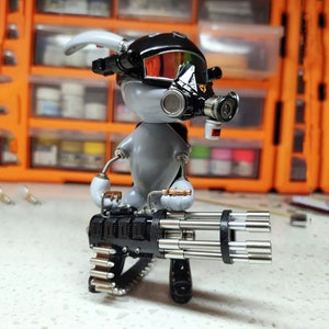 Mechanical Rabbit Warrior 3D Robot Creature Animals Handmade Sculpture ...