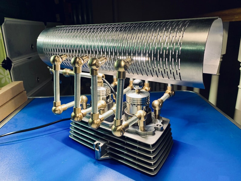 Industrial Table Lamp Featured With Motorcycle Cylinder Block - Etsy