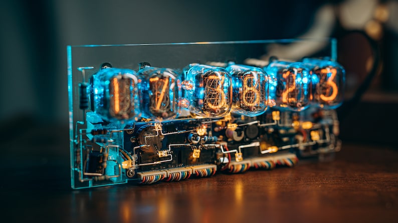 Nixie Tube Clock Cyberpunk Table Lamp Table Clock Neat - Etsy
