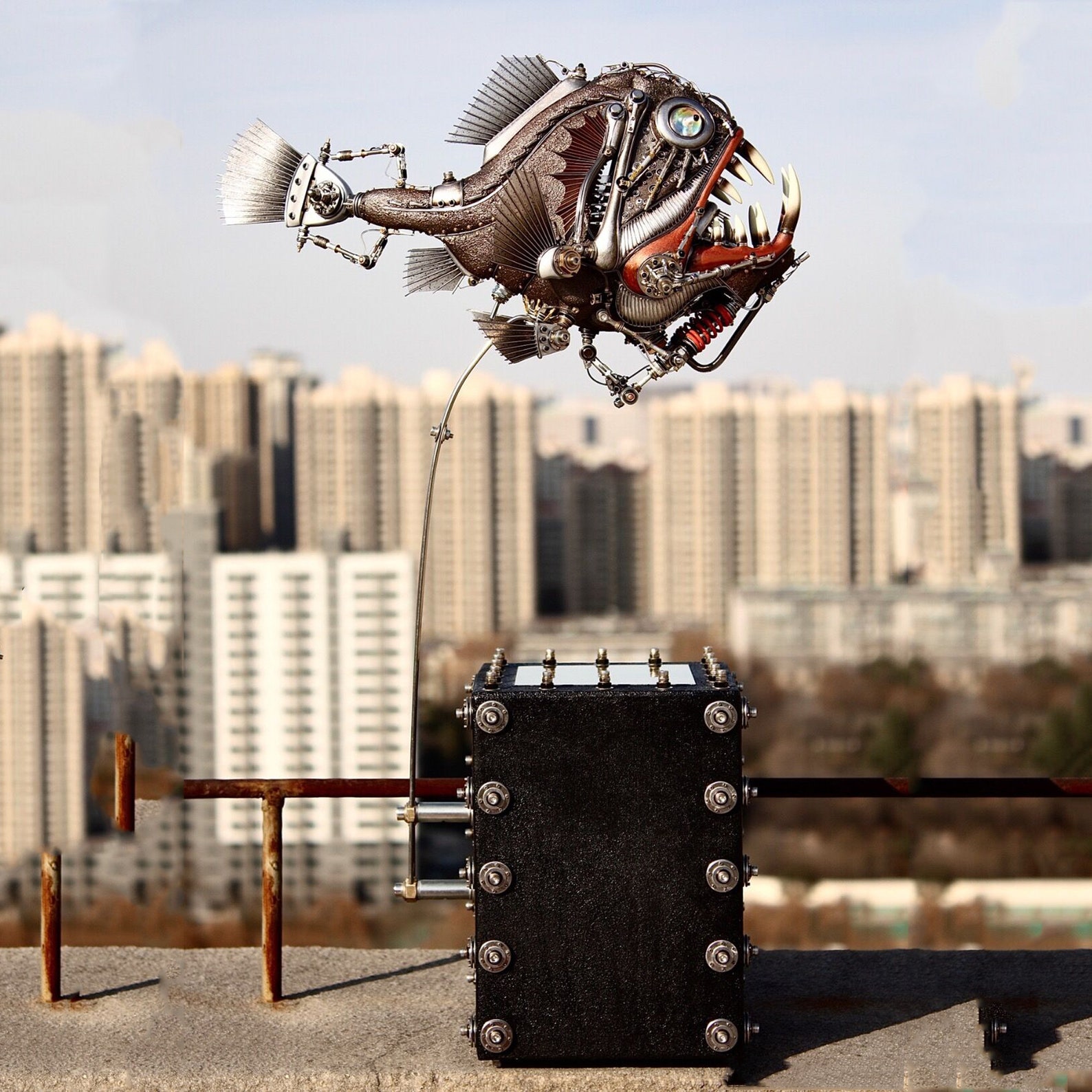 Fangtooth Mechanical Mutant 3D Robot Creature Animals Handmade - Etsy