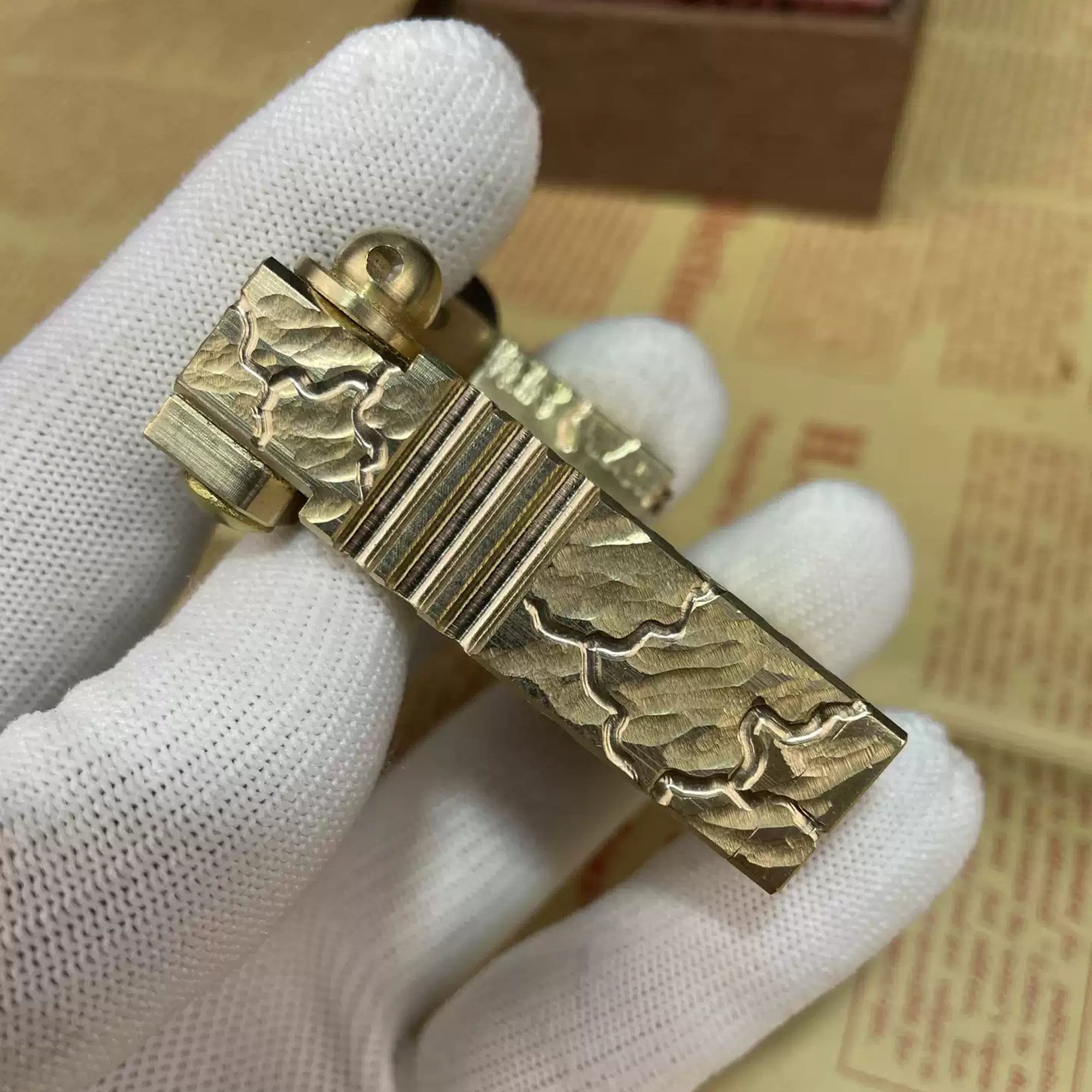 Brass Lighter Carved From A Whole Piece of Brass Handmade - Etsy