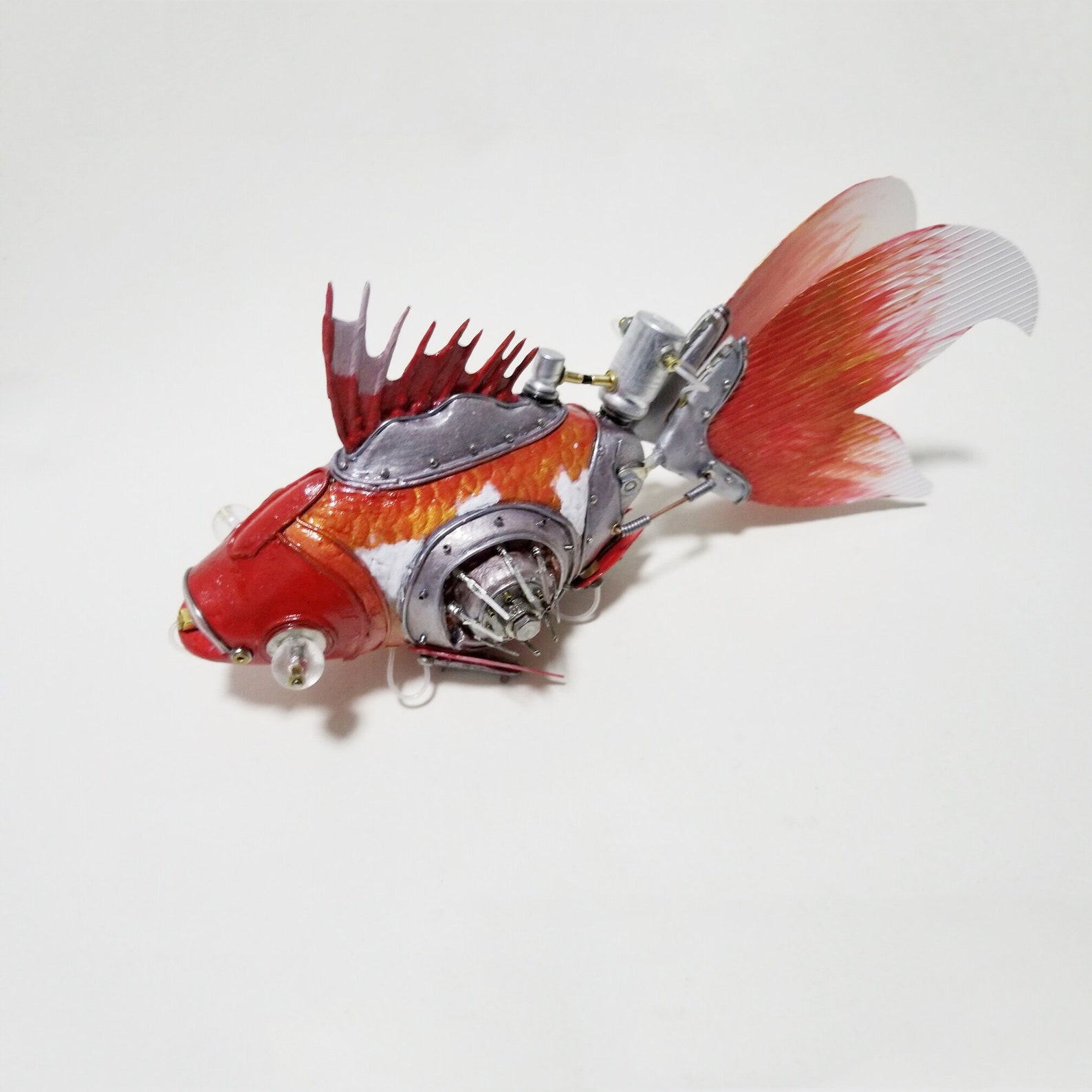 Gold Fish Mechanical Mutant 3D Robot Creature Animals Art | Etsy