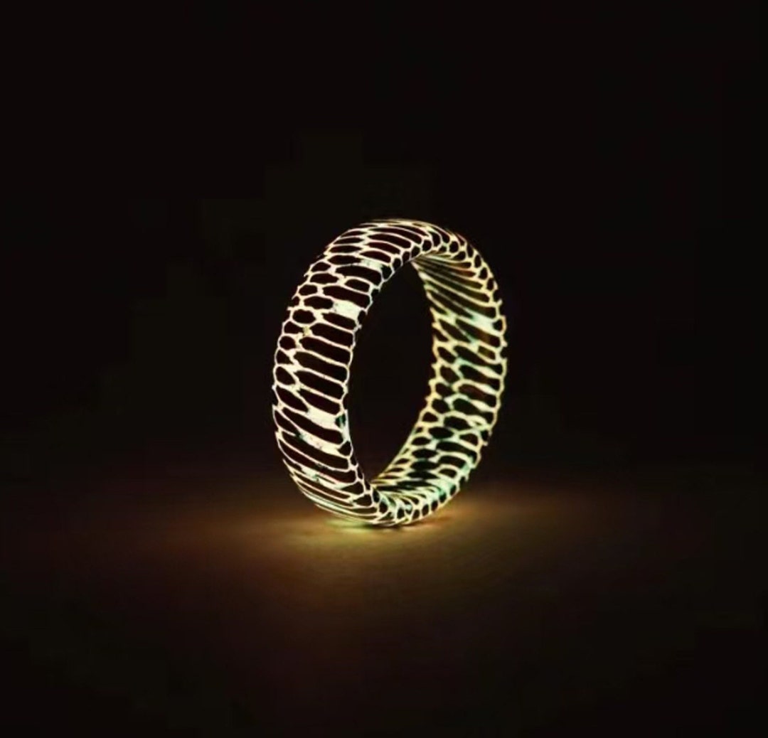 Luminous Dragon Scale Superconductor Ring, Etched Titanium-niobium ...
