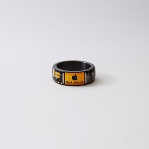 Cyberpunk Glow Vial Ring: Black Silver Band, Futuristic Jewelry ...