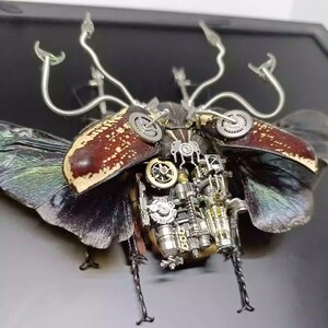 Cyberpunk Beetle Powered by A Mini Power Station, Cyborg Mechanical ...