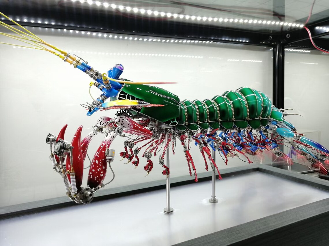 Mechanical Mutant 3D Mantis Shrimp Sculpture Handmade Crafts | Etsy