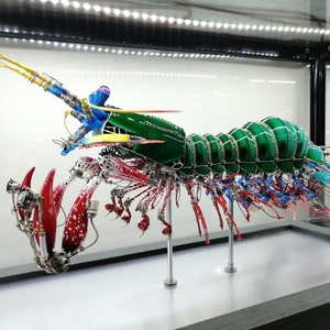 Mechanical Mutant 3D Mantis Shrimp Sculpture, Handmade Crafts Sculpture ...