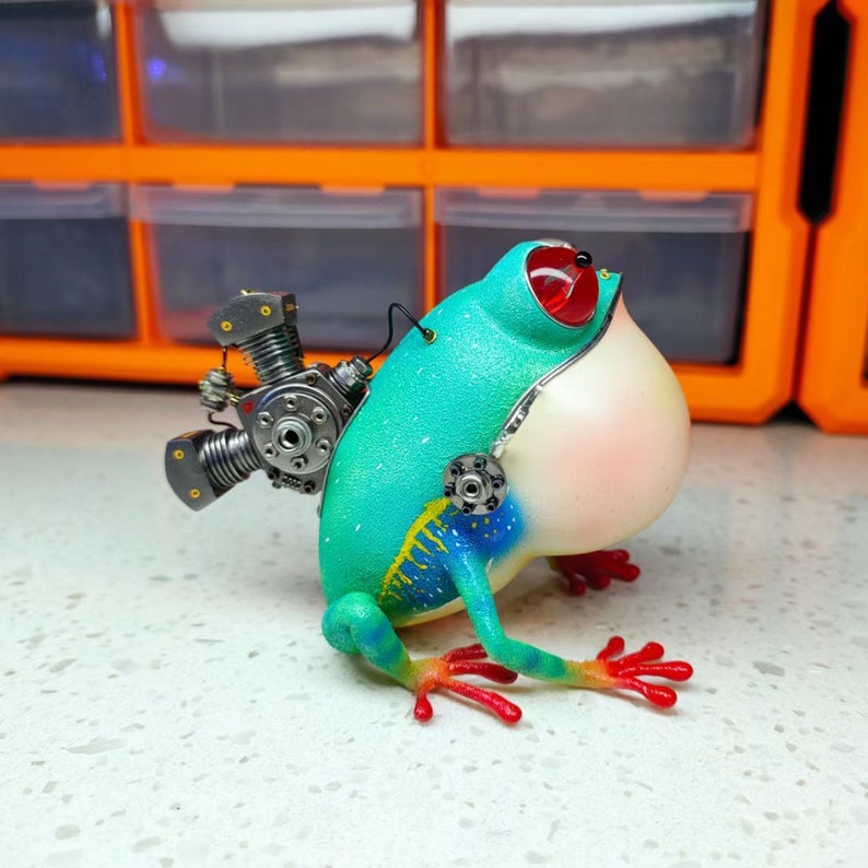Mechanical Mutant 3D Red-eyed Tree Frog Sculpture Handmade Crafts ...