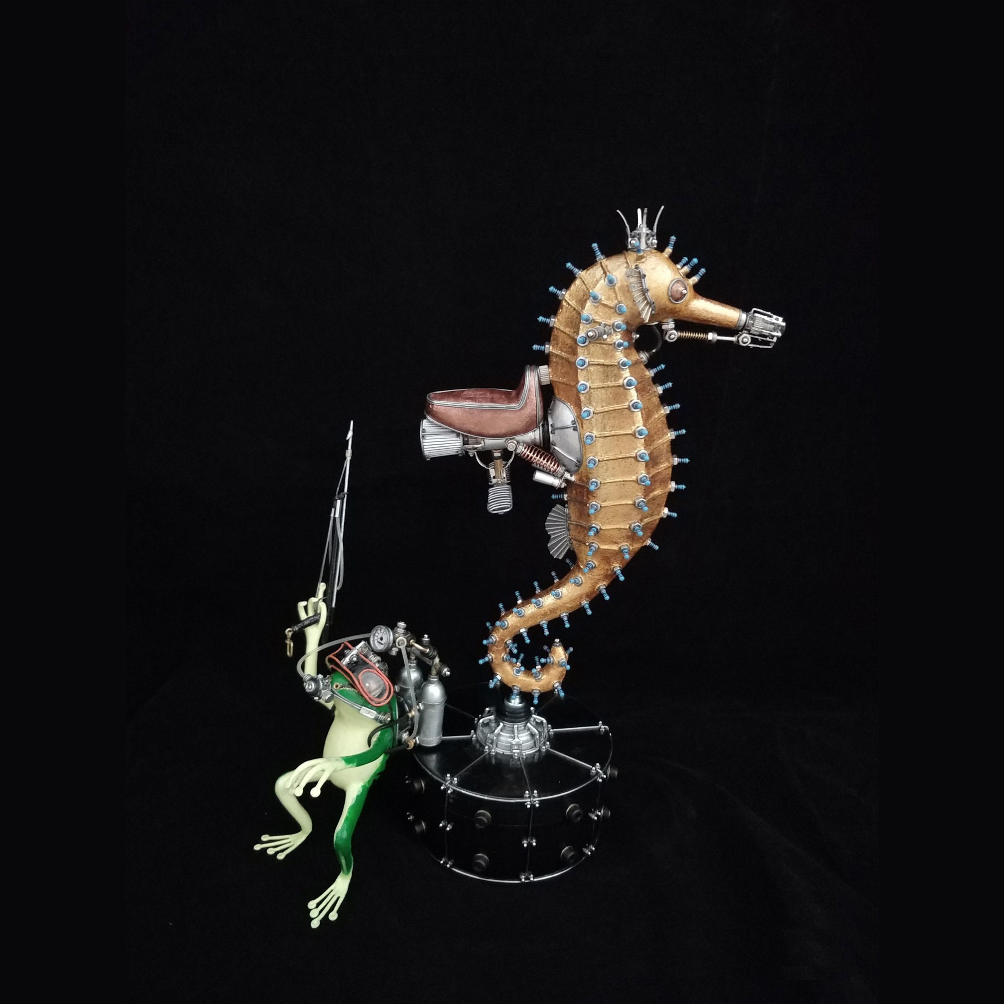 Mechanical Diving Frog Mutant Sculpture Steampunk Handmade - Etsy