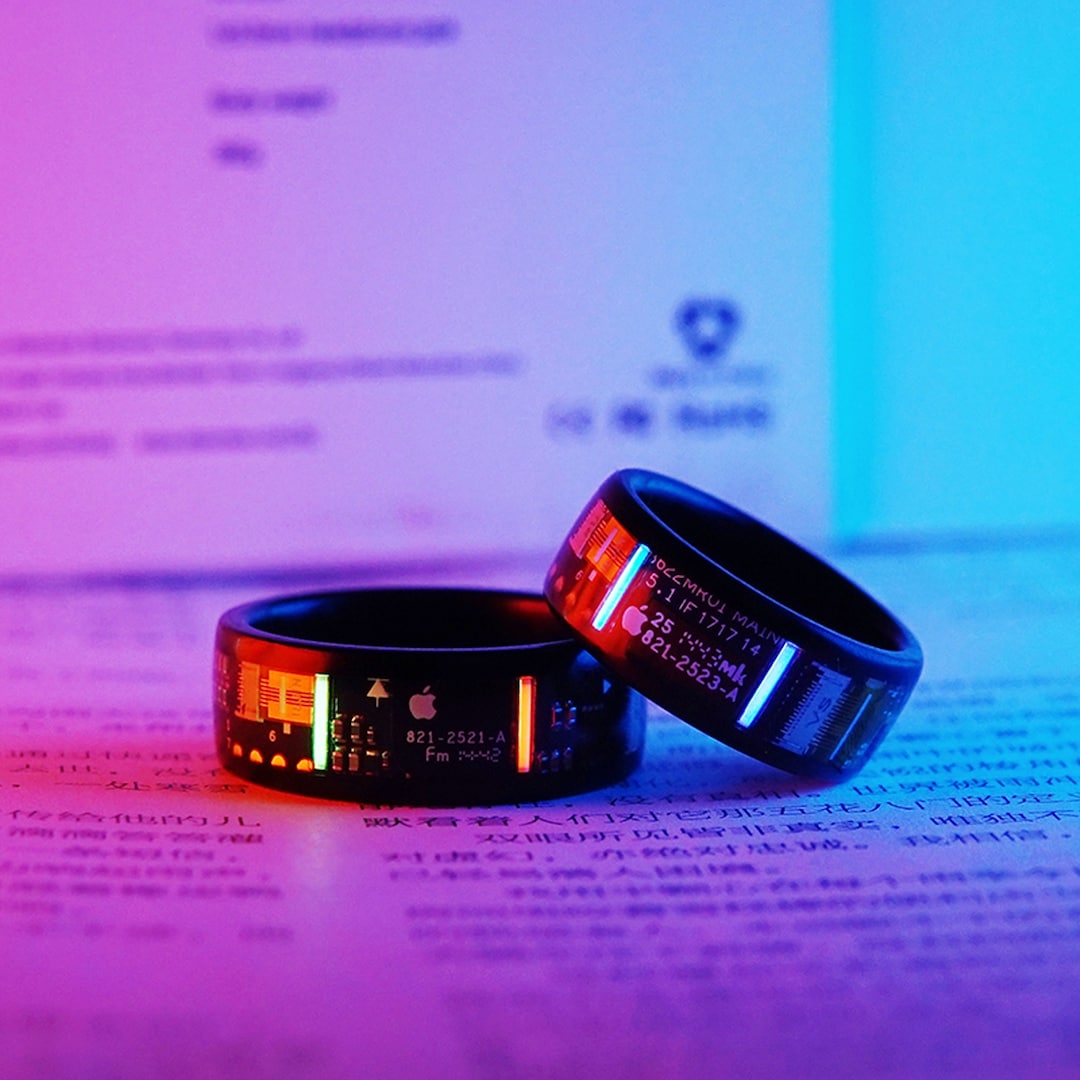 Glow Ring, Glow Vials & Electronic Components Built Inside, Handmade ...