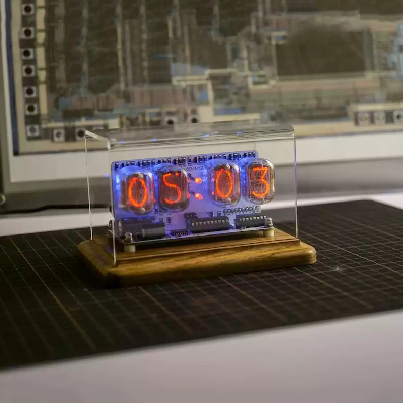 Nixie Tube Clock Cyberpunk Table Lamp Neat Beautiful Visible - Etsy
